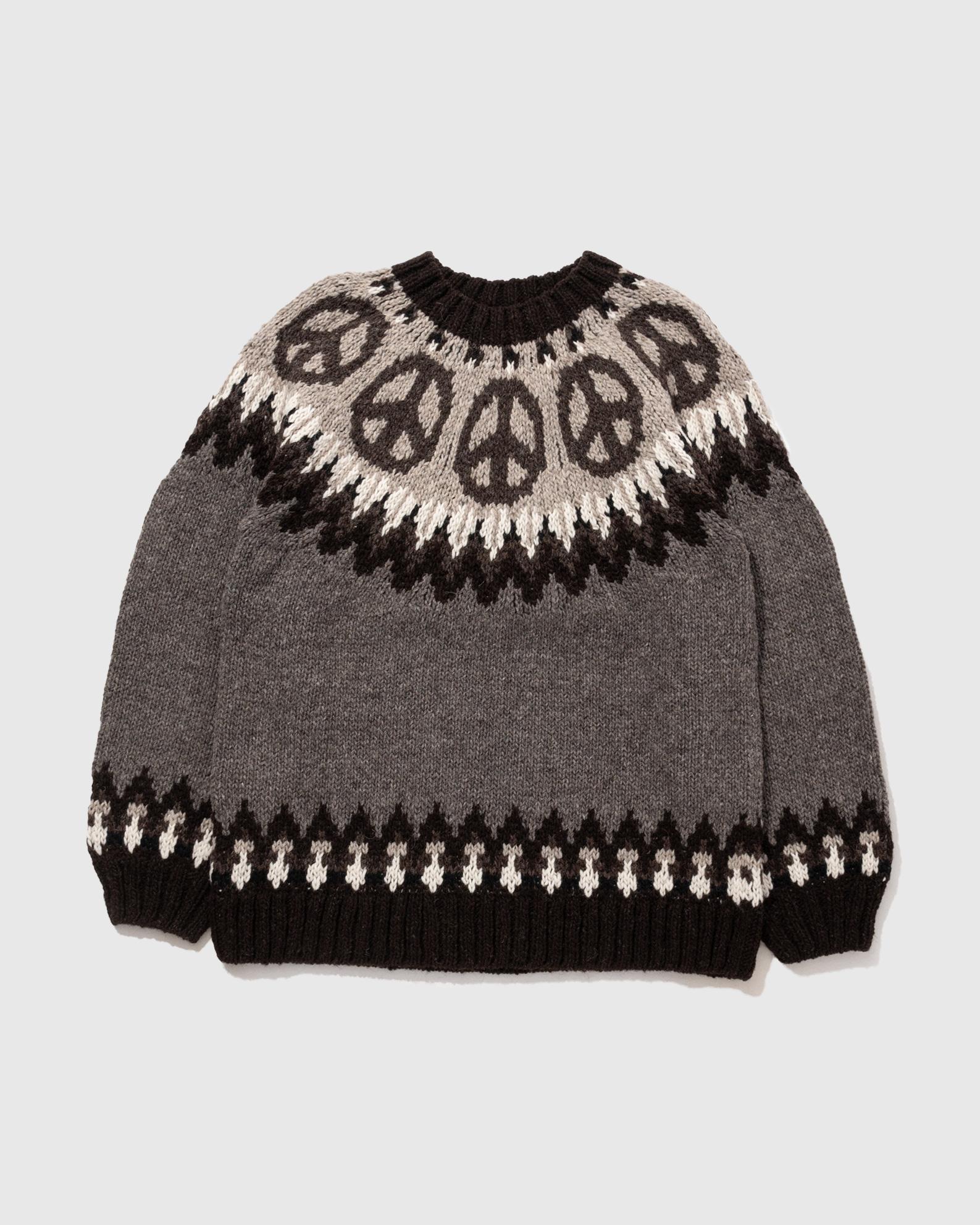 PEACE PATTERN WOOL KNIT CREW | KNIT | JUZU store | ジュズストア