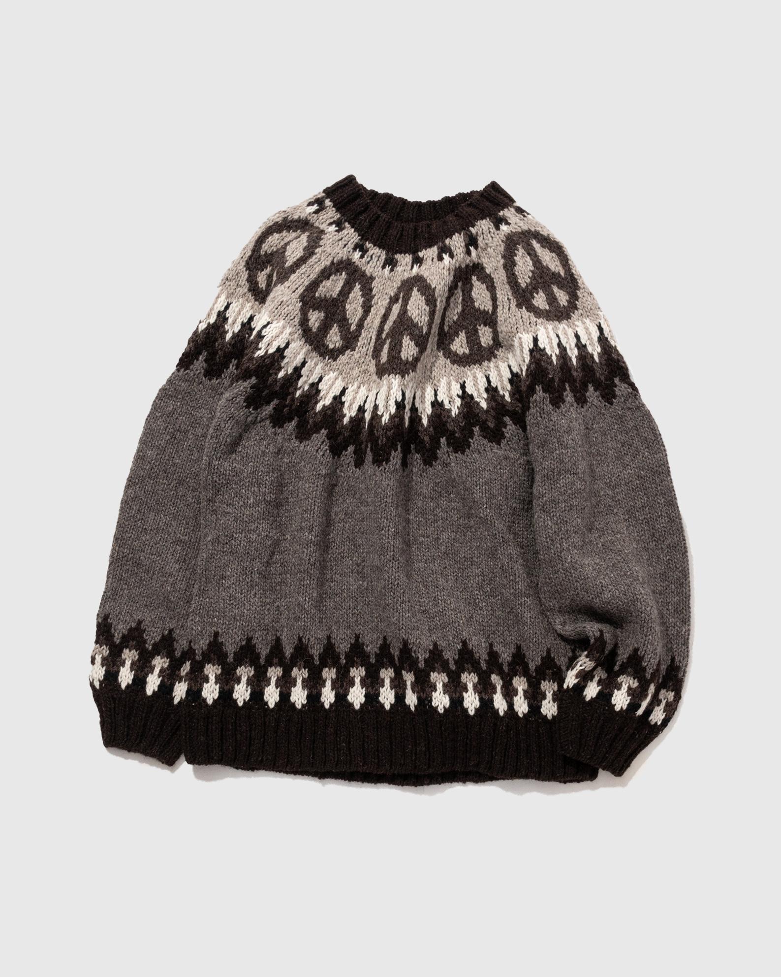 PEACE PATTERN WOOL KNIT CREW | KNIT | JUZU store | ジュズストア